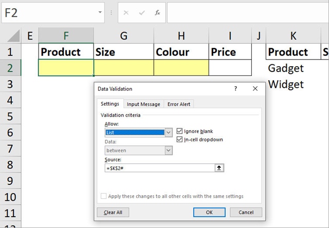 Excel tips: how to create a dependent drop-down list | INTHEBLACK