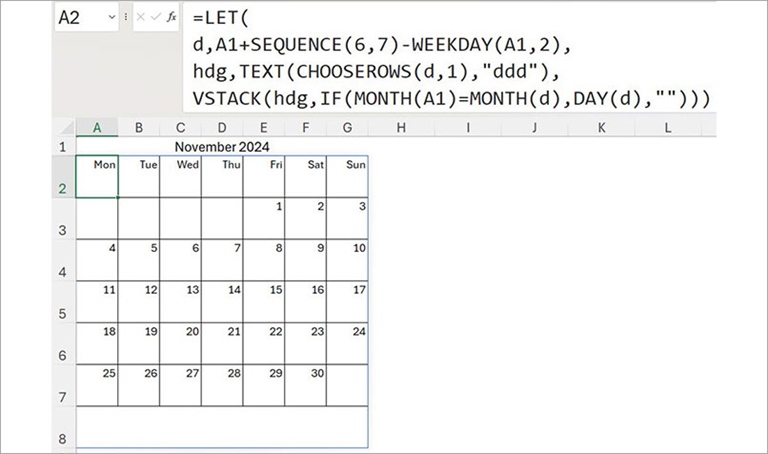 Excel Tips: Create a calendar in Excel | INTHEBLACK